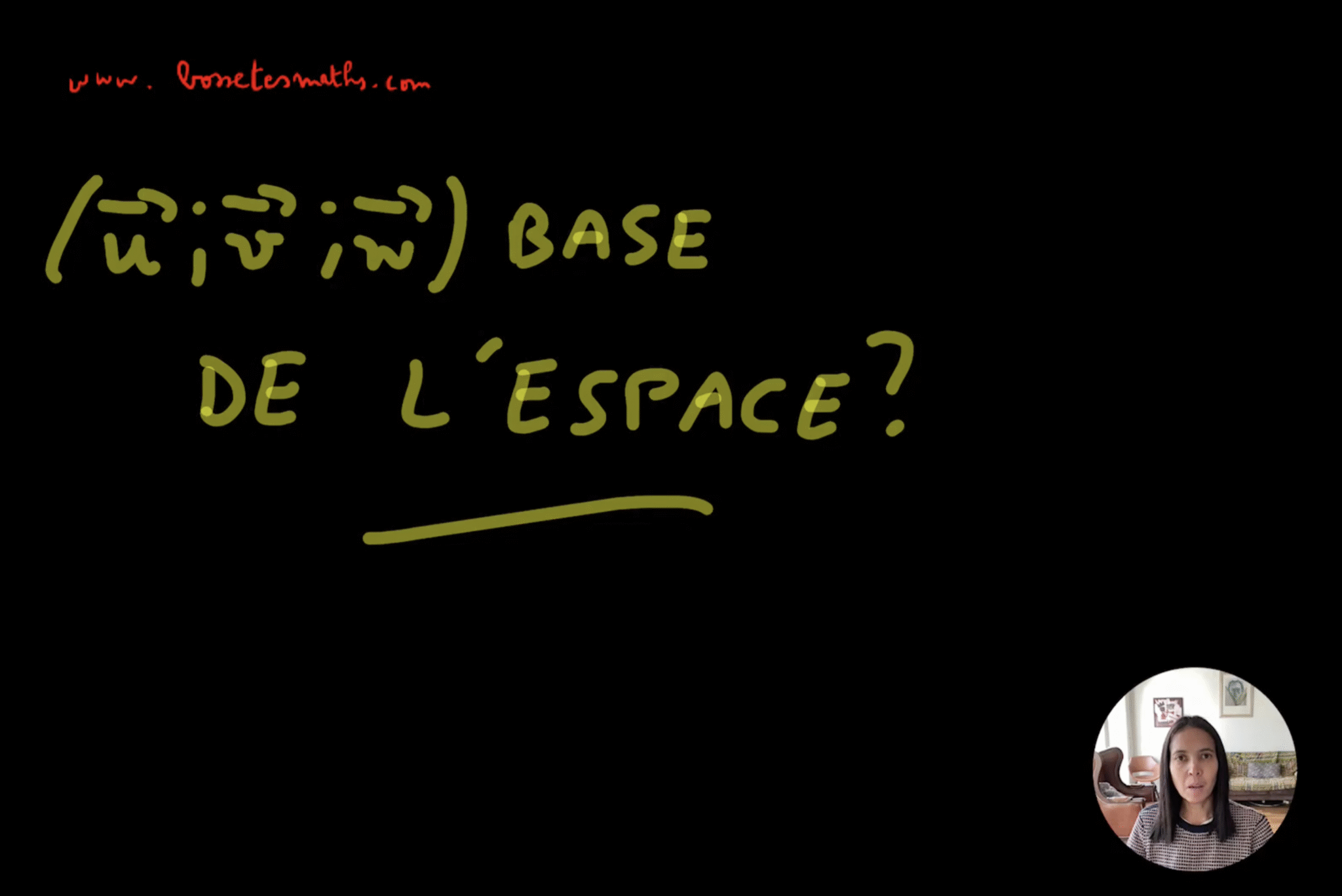 Géométrie dans l'espace (3ème partie) : montrer que 3 vecteurs forment ...